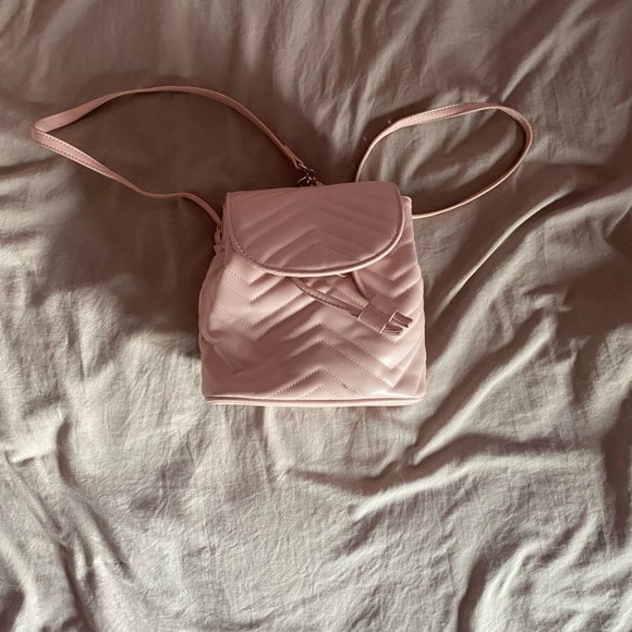 Bags | Mini Pink Backpack Purse | Poshmark